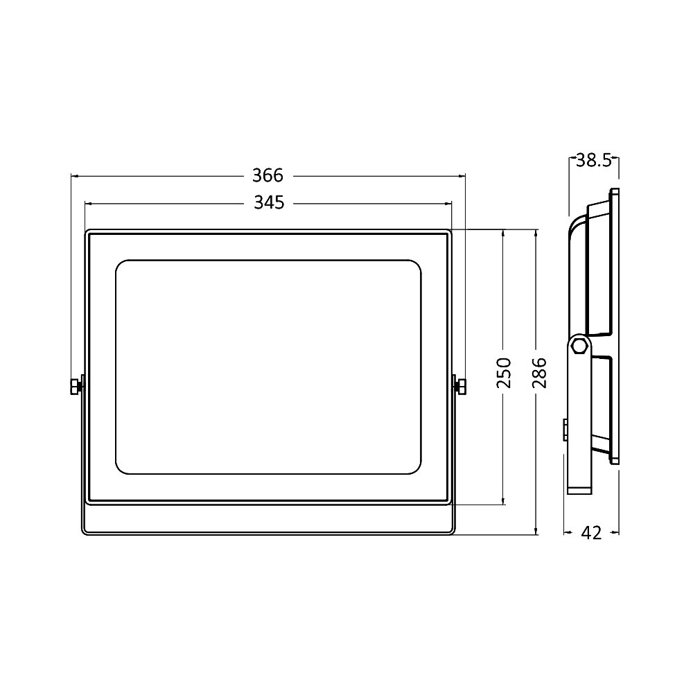 Nadgradni pravougaoni led reflektor (BT60-39611) 200W 4000K – RADE ...